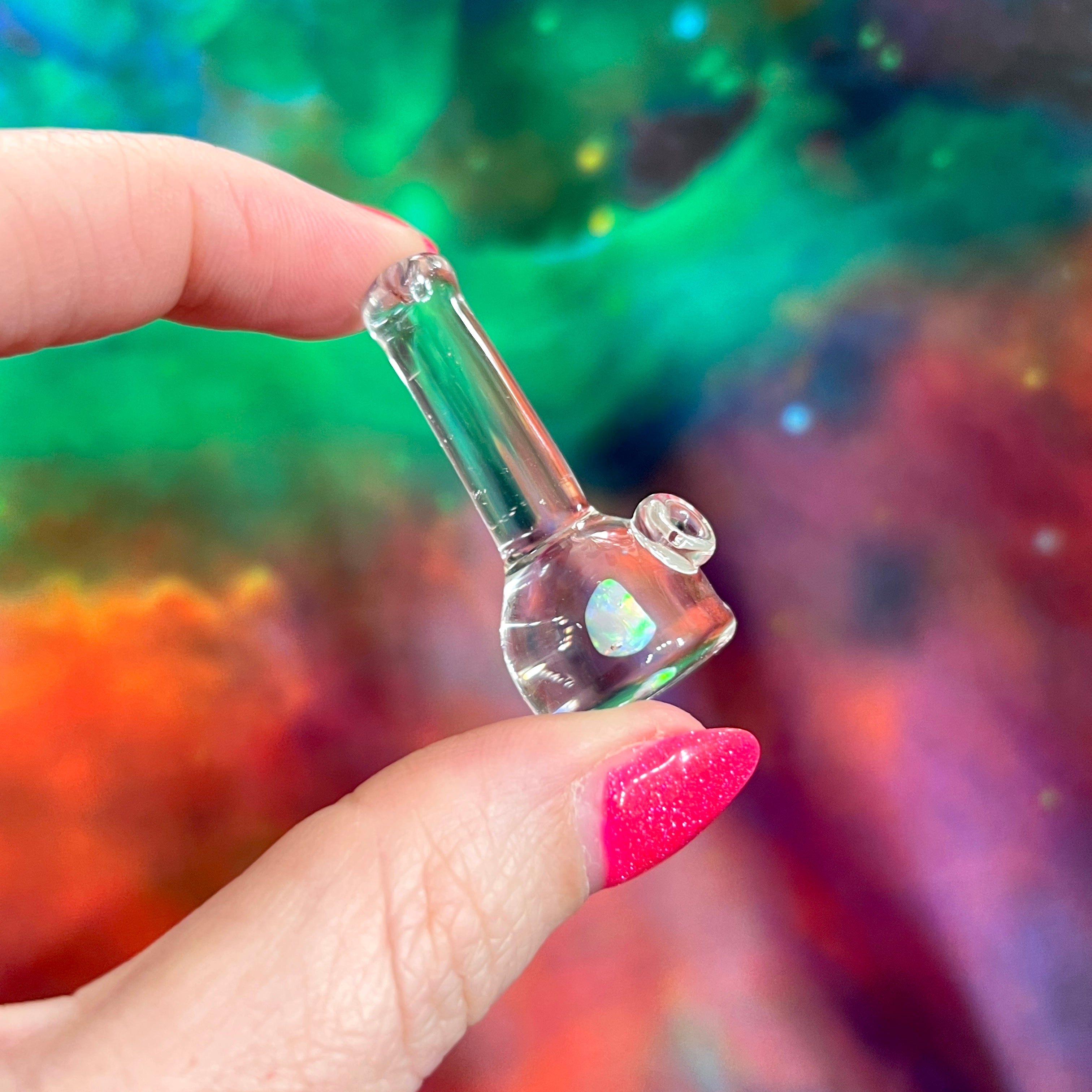 Encased Opal Solid Glass Miniature Sculpture – coralkamstrabrown